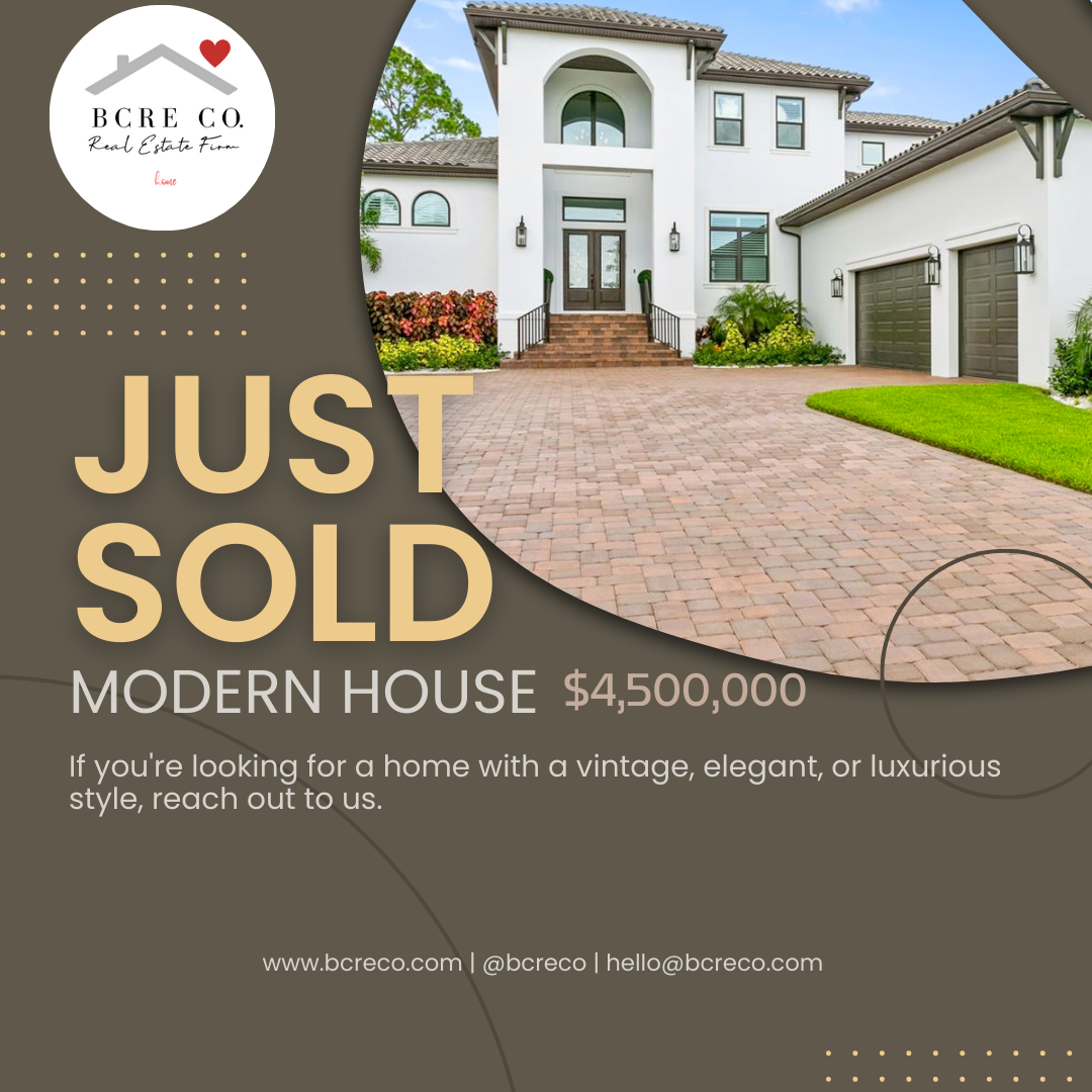 Just Sold Modern House - BCRE Co. | Real Estate Firm | Greater Tampa ...